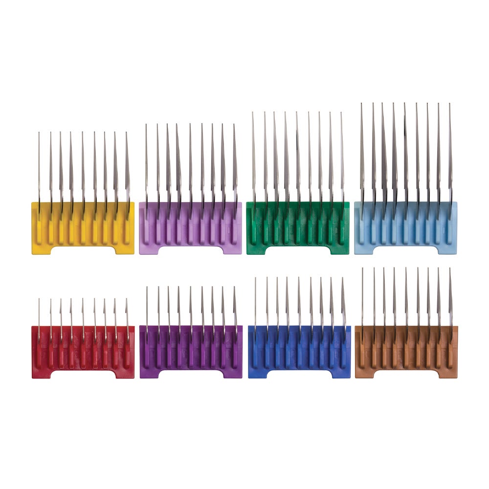 Wahl Stainless Steel Combs in Container - Battles